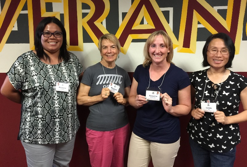Maelanie Galima, Margaret Wiedower, Keauna Shoemake and Linda Ye